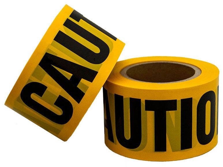 Christy-TA-CTN-3-1000, 3"X1000' Non-Detectable Yellow Caution Barricad ...