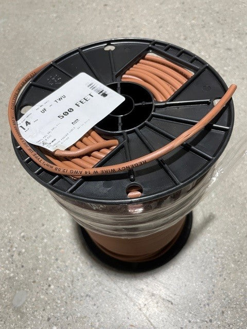 RW-14-BRN-500, Underground Irrigation Wire 14AWG Single D.B. Wire Brow ...
